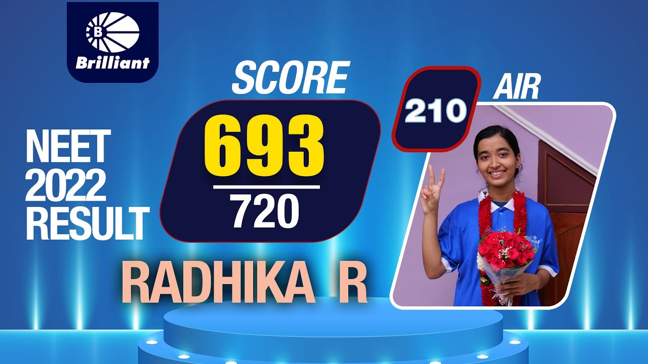 Radhika R | Score | AIR | NEET 2022 Result - YouTube