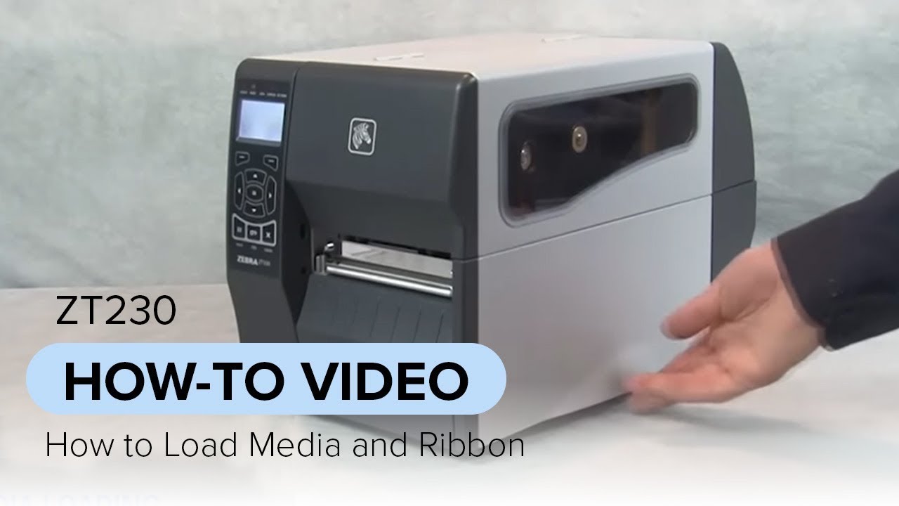 How To Zebra ZT230 Printer Install Load Media and Ribbon on Printer ...