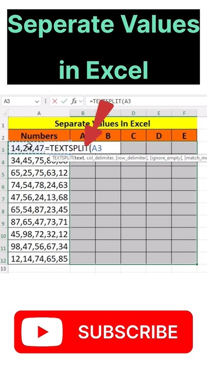 TEXT-SPLIT Function in Excel#Seperate Values in Excel#Excel TEXT-SPLIT Formula#excelformula# ...