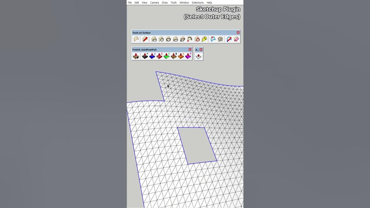 Sketchup Plugin(스케치업 루비)(select outer edges) #shorts - YouTube