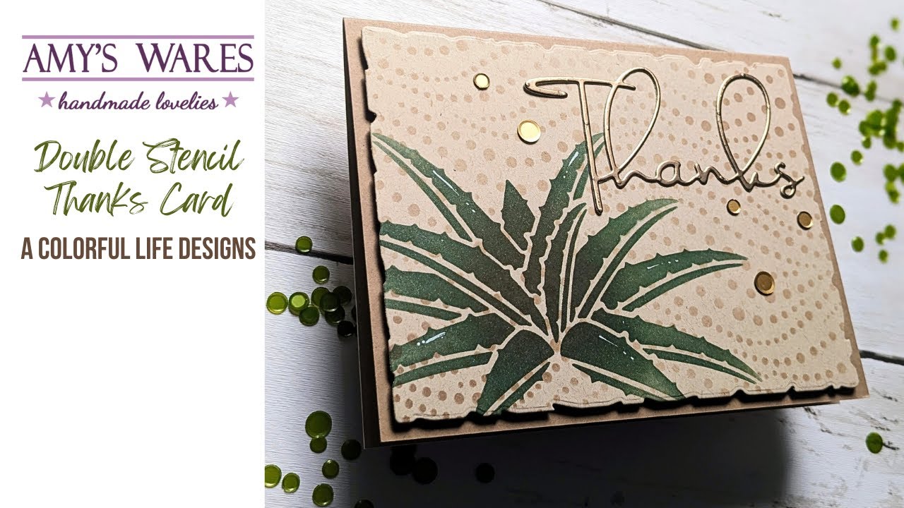 KRAFT CARDSTOCK ideas! Fun and textured THANKS card that works for ...