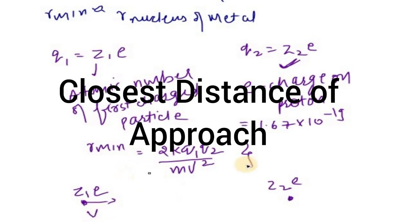 Calculation of Closest distance of approach I Atomic Structure I ...