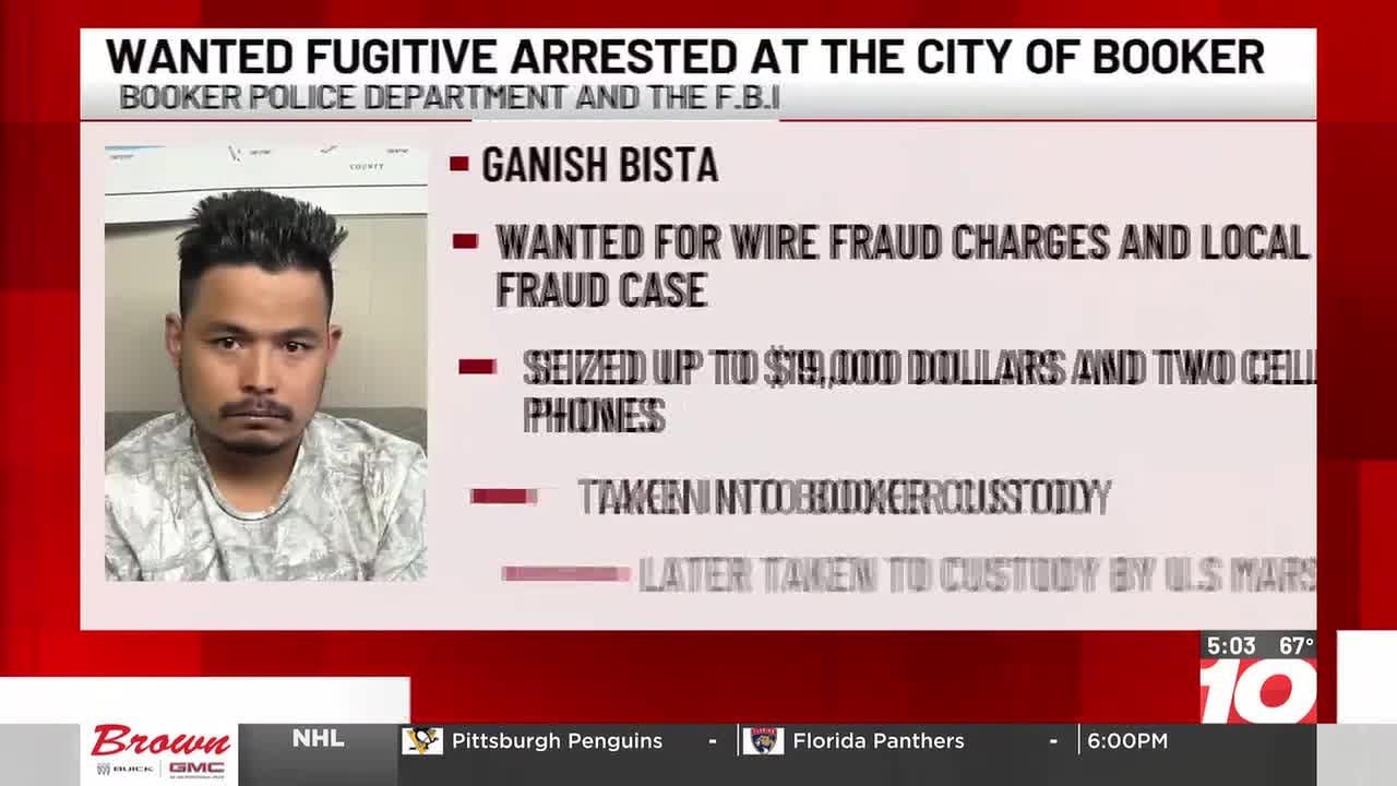 Booker Police help FBI arrest fugitive wanted for wire fraud - YouTube
