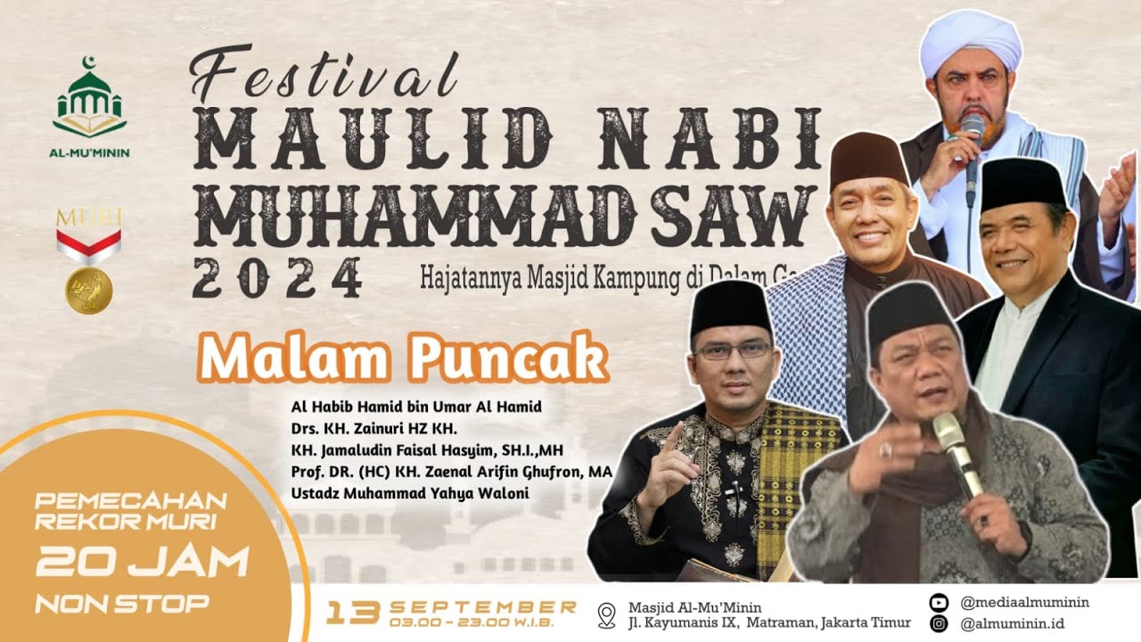 Kajian Maulid Malam Puncak | Ustadz Muhammad Yahya Waloni - YouTube