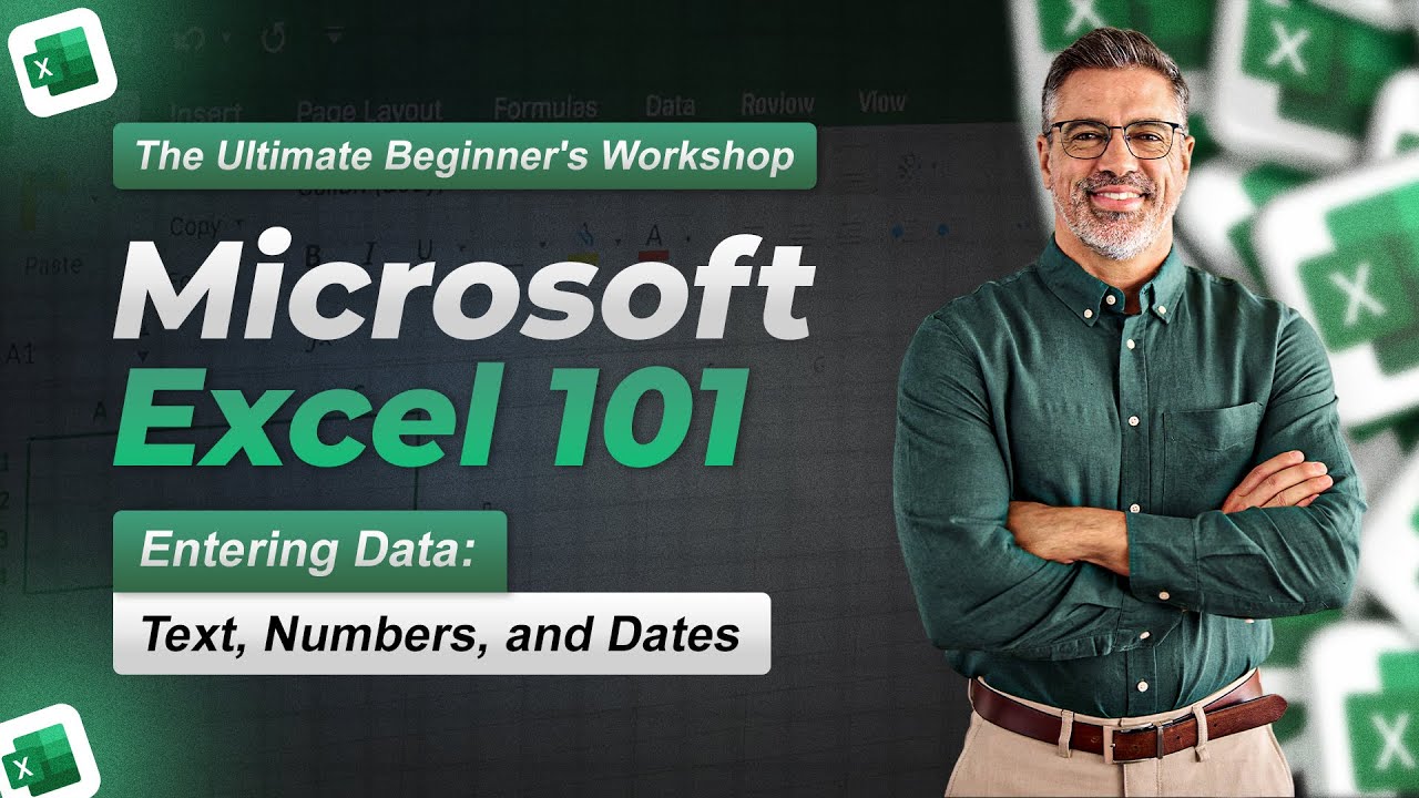 Entering Data: Text, Numbers, and Dates - YouTube