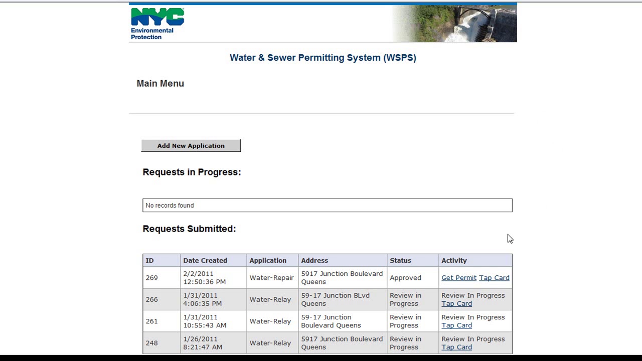 Water and Sewer Permitting System: Retrieving a Permit - YouTube