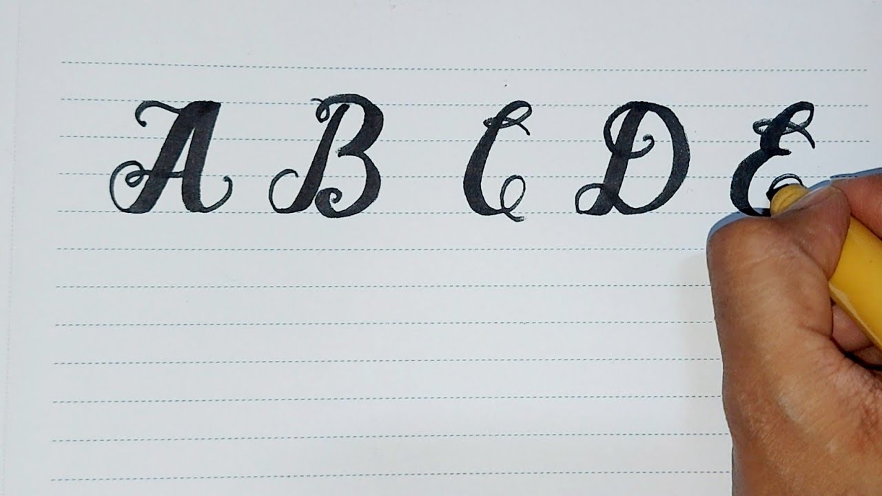 How to write alphabets in neat and stylish handwriting/Cursive ...