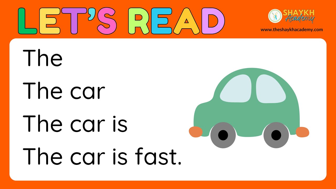 Let's Read | Car 🚗 | Learn to Read Simple Sentences | Reading Fluency ...