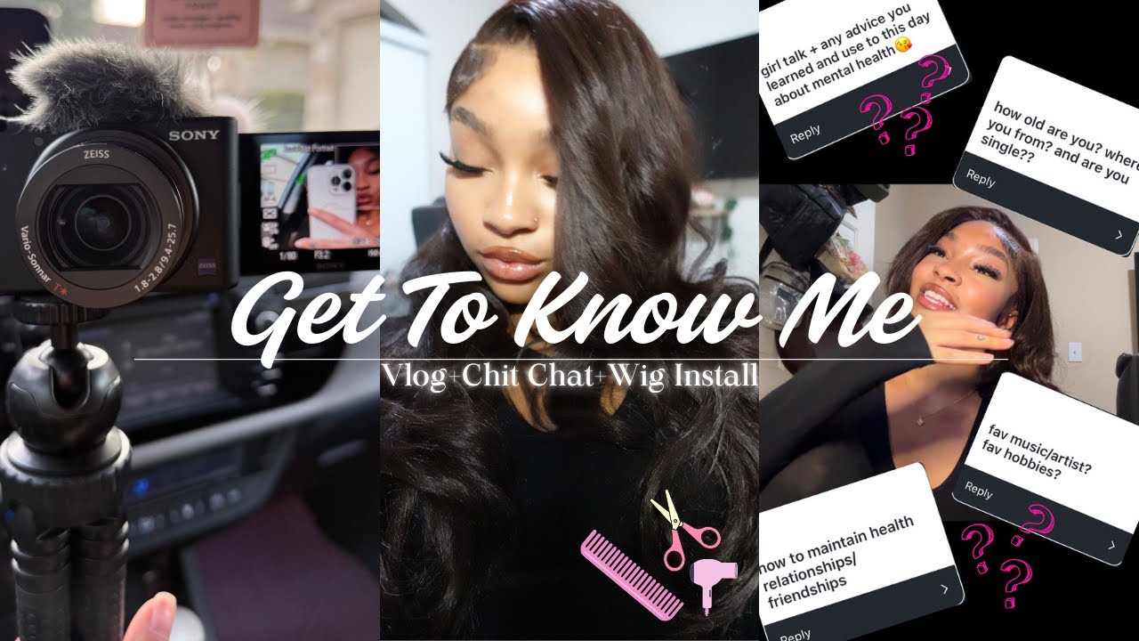 mini vlog | Q&A, wig install + life update - YouTube