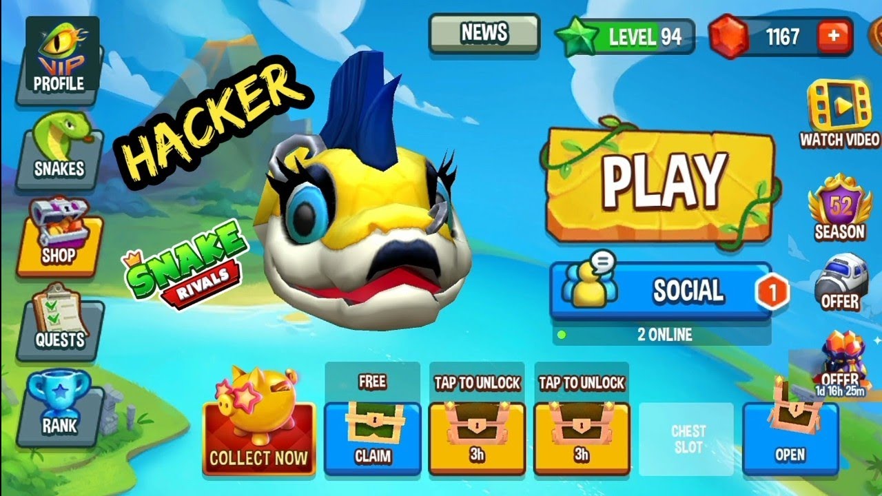 Snake Rivals - Invincible Snake! Glitch Or Hack? - YouTube