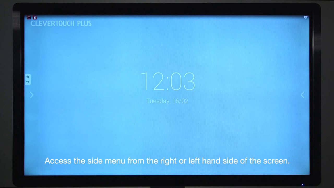 Clevertouch Plus Features - Side Menu - YouTube