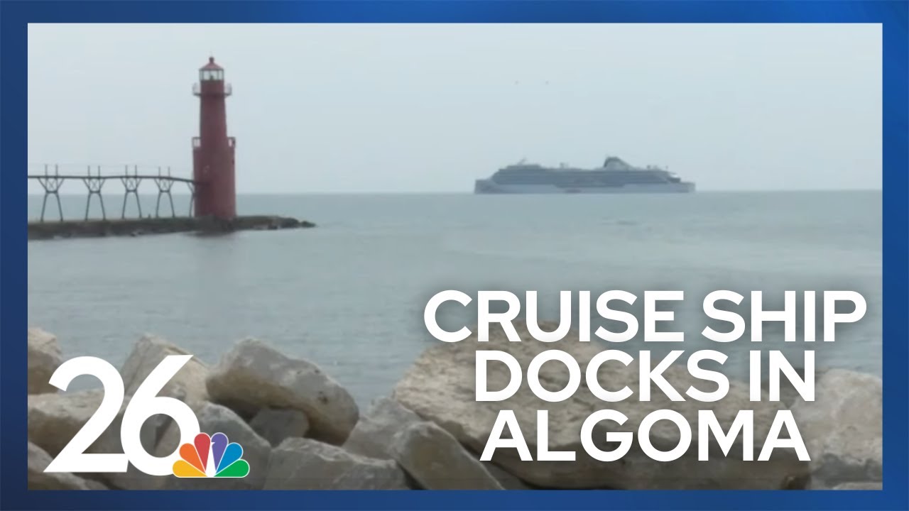 Viking Cruise ship, Polaris, spends the day in Algoma - YouTube