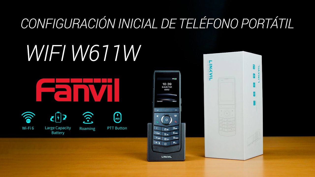Configuración inicial del teléfono portátil Wifi (W611W) FANVIL - YouTube