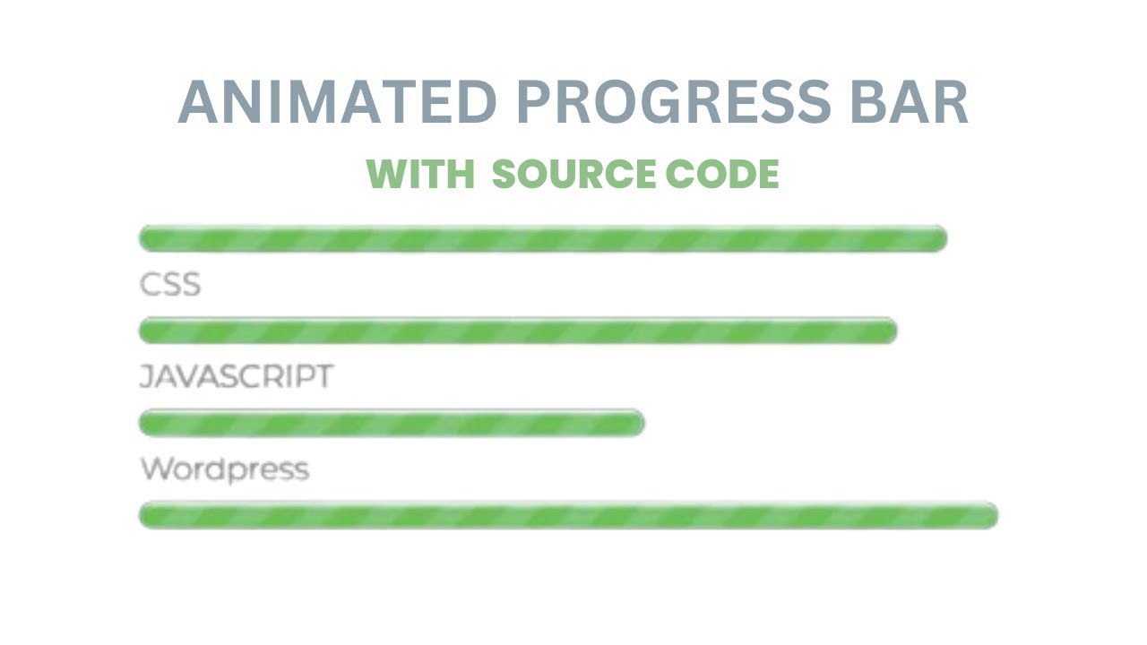 Animated Progress Bar In Bootstrap5 Html And Css With Source Code Youtube