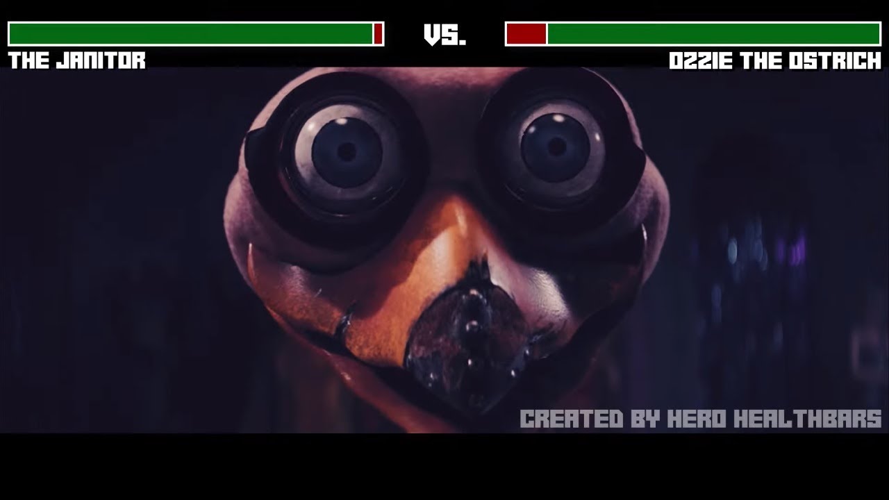 The Janitor vs. Ozzie the Ostrich fight WITH HEALTHBARS | HD | Willy's ...