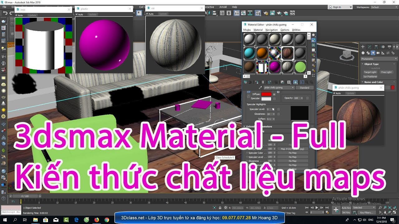 Material Full đỉnh cao chuẩn về chất liệu maps trong 3dsmax HOC 3D ...
