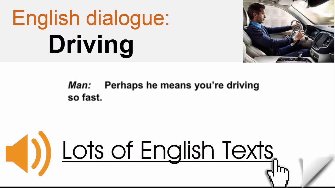English dialogue - Driving | Lots of English Texts with Audio - YouTube