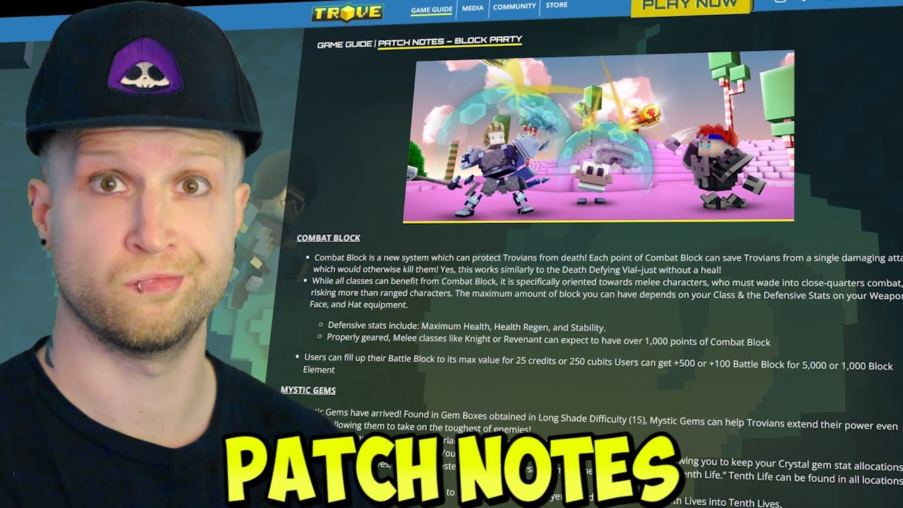 MYSTIC GEMS & COMBAT BLOCK Trove Patch Notes September 2025 - YouTube