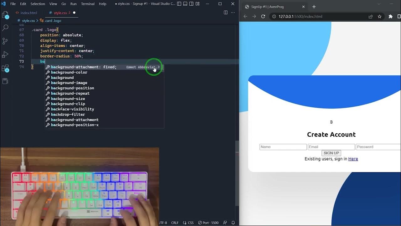 Programming the registration/authorization form - YouTube