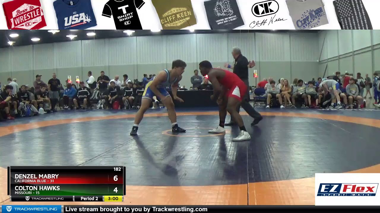 Mat 9 182 Denzel Mabry California Blue Vs Colton Hawks Missouri - YouTube