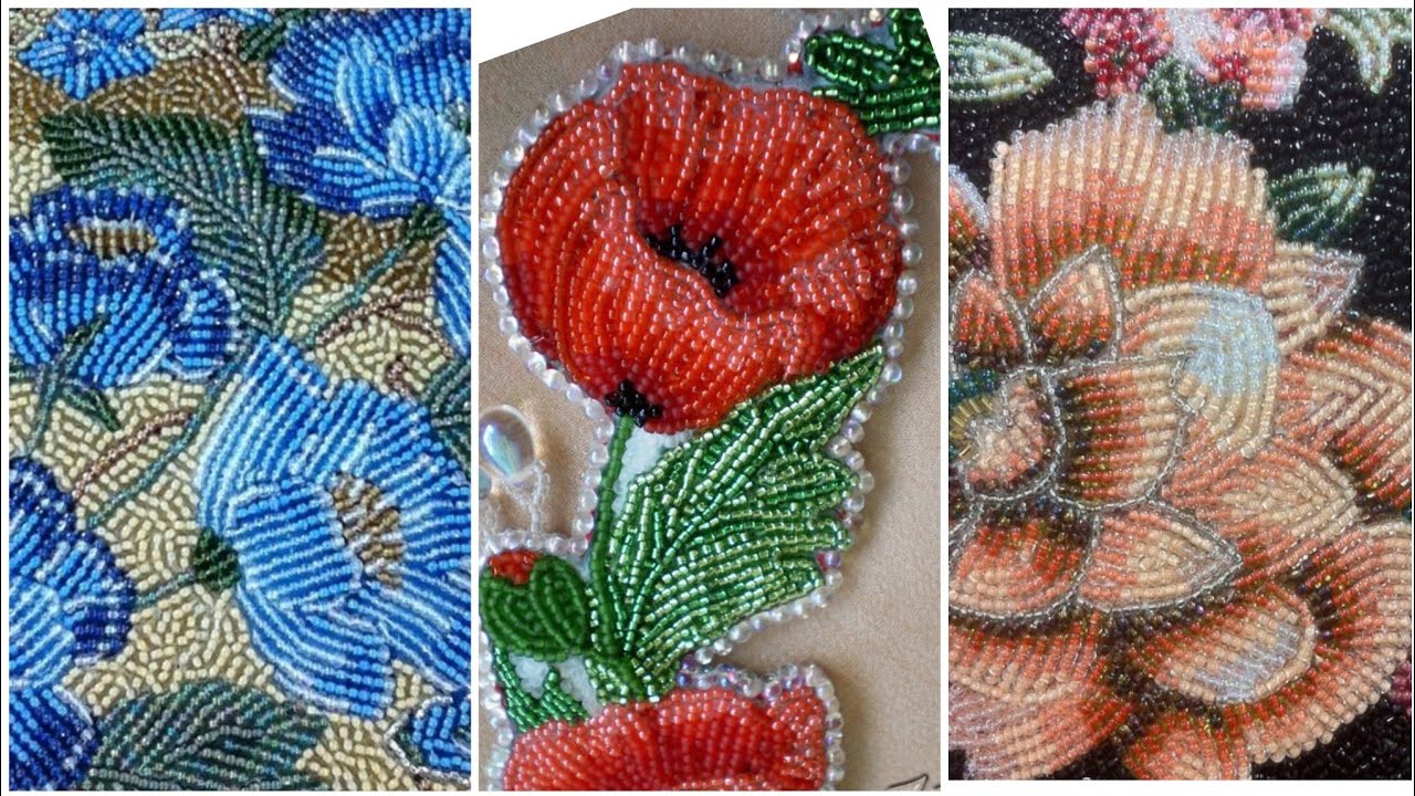 Handmade embroidery motif and Pearl and stone work - YouTube