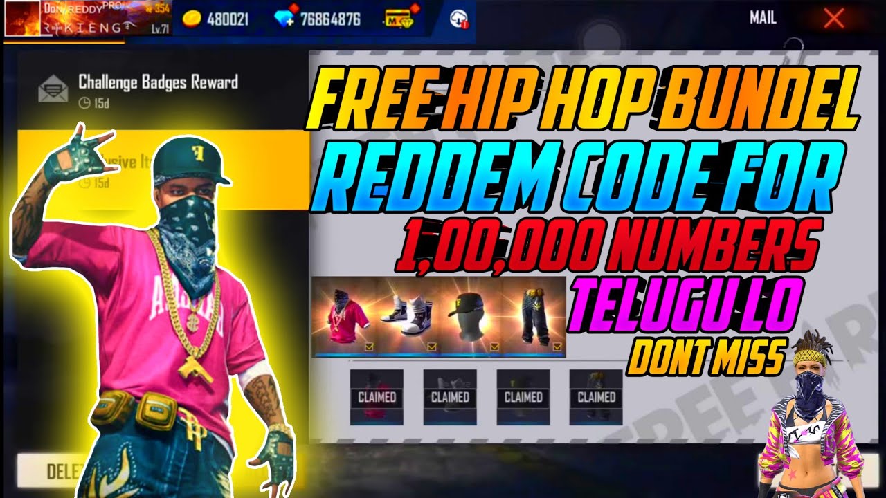 How to get hip hop bundle in freefire || Season 2 hip hop bundle free ...