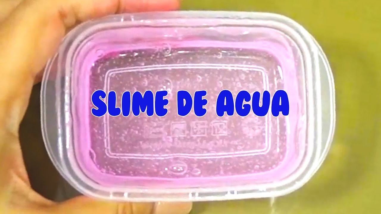 SLIME de AGUA SIN PEGAMENTO 💦 probando recetas de slime - YouTube