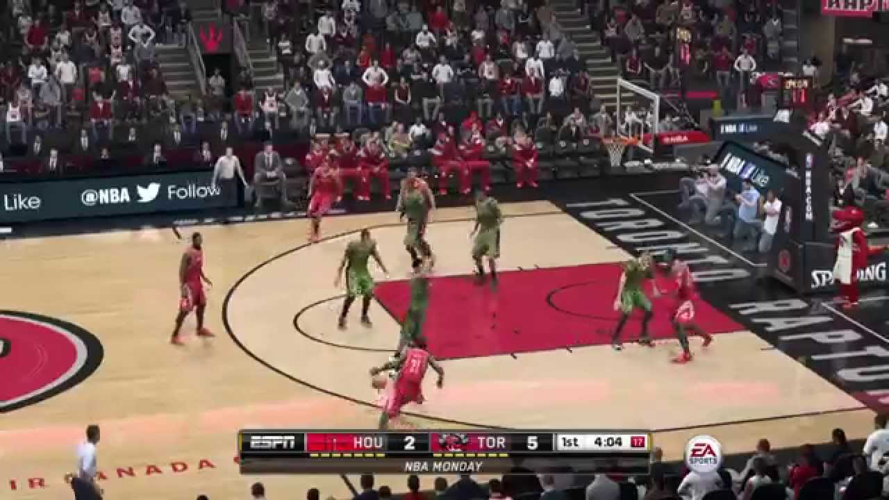 NBA 2015 - Houston Rockets vs Toronto Raptors - 1st Qrt - NBA LIVE 15 ...