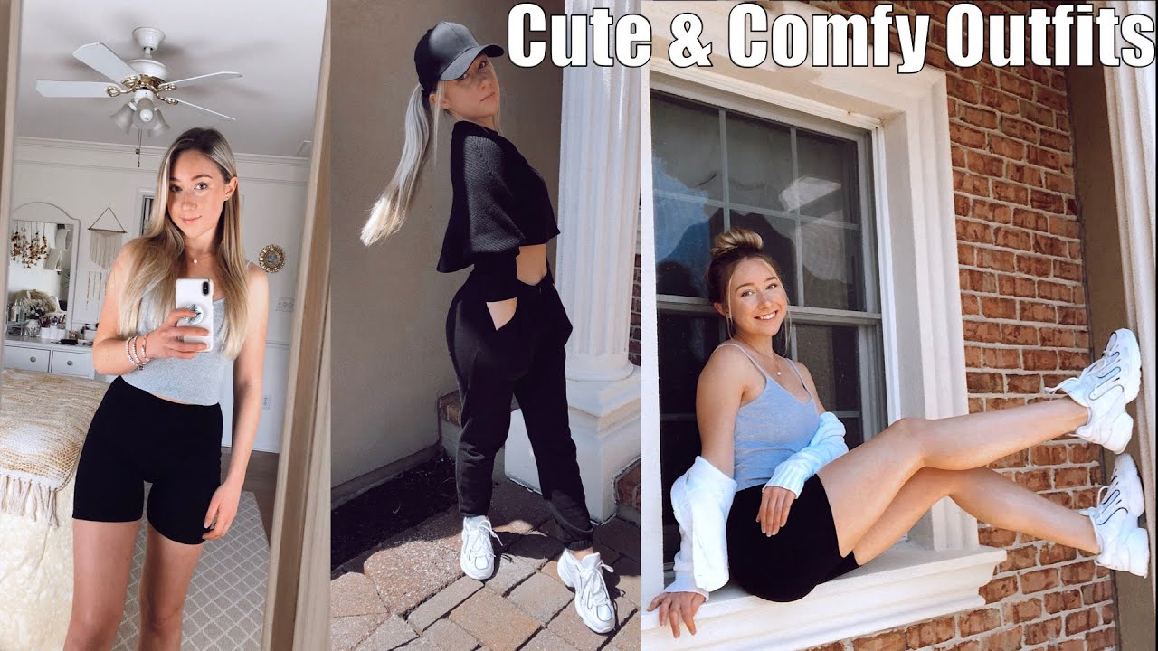 Spring 2020 Comfy & Cute Outfits || Quarantine Outfit Ideas - YouTube