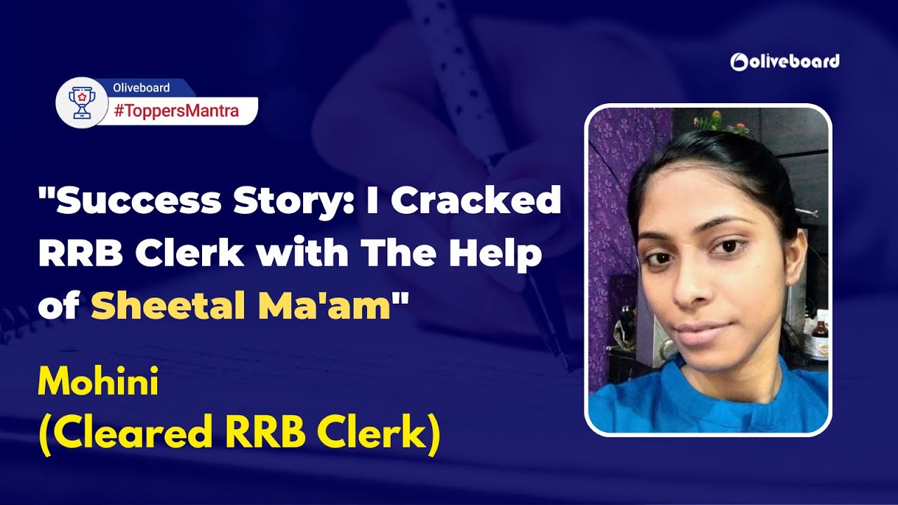 "Success Story: I Cracked RRB Clerk with The Help of Sheetal Ma'am" - YouTube