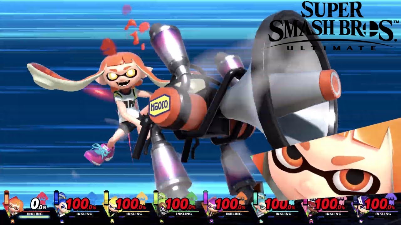 Super Smash Bro Ultimate 8 Player Final Smash Inkling! - YouTube