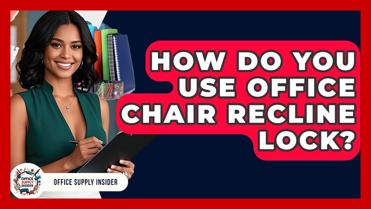 How Do You Use Office Chair Recline Lock? - Office Supply Insider - YouTube