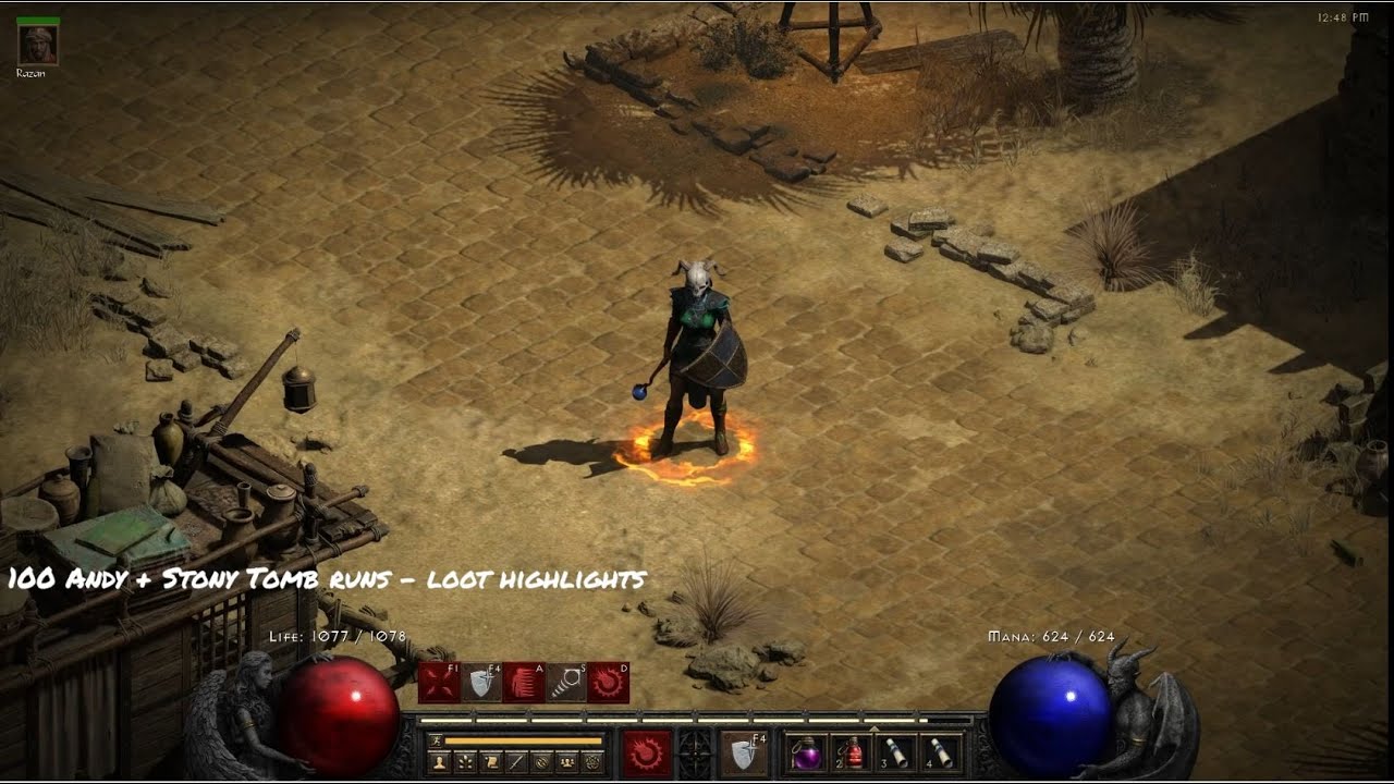 100 Andariel + Stony Tombs runs Sorc D2R Ladder - YouTube