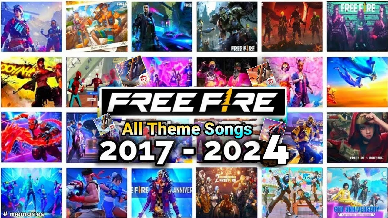 FREE FIRE ALL THEME SONGS 2017 TO 2024 🎧 ｜ FF THEME SONGS OB01 OB43 ...