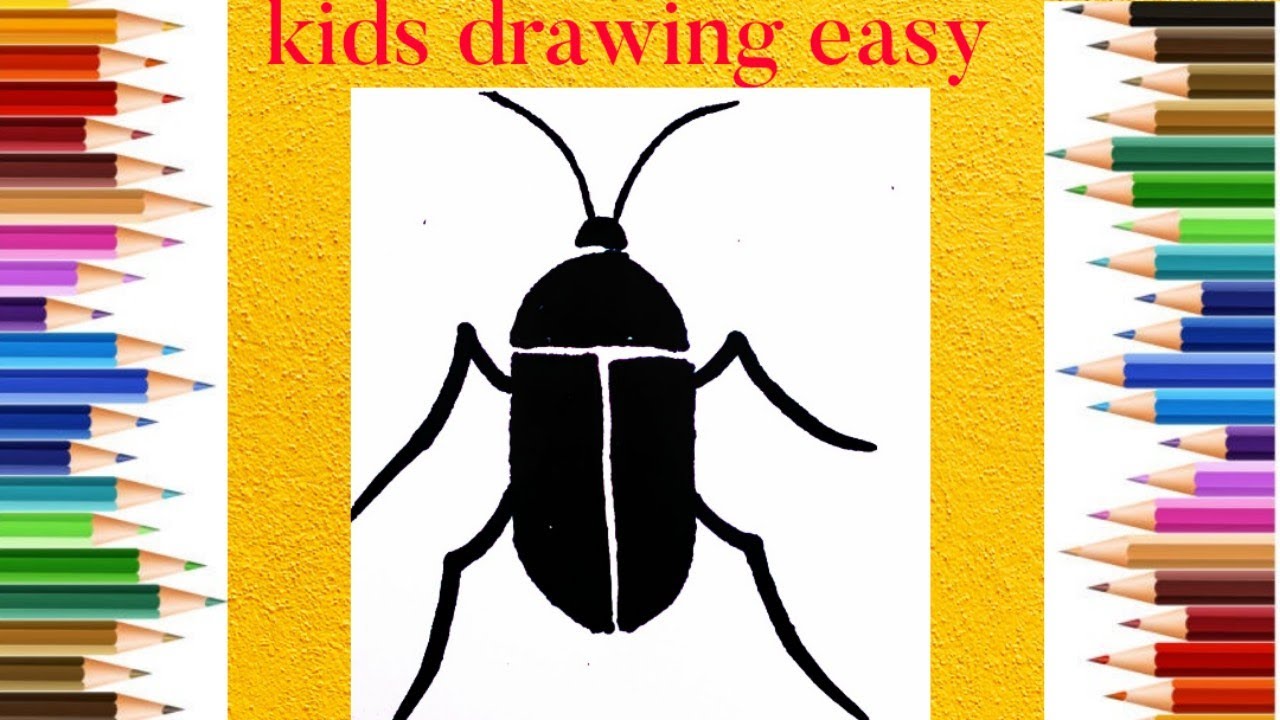 how to draw cockroach step by step/easy drawing cockroach - YouTube