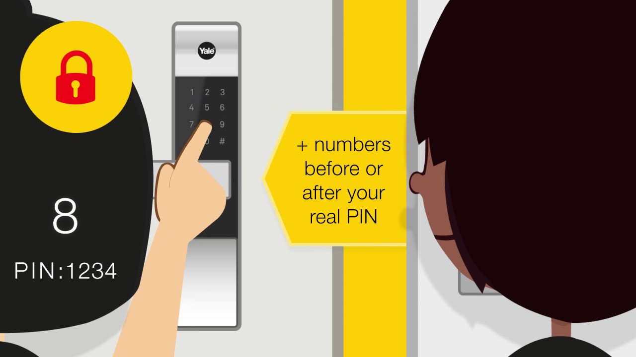 Scramble code Digital Door Lock - YALE - YouTube