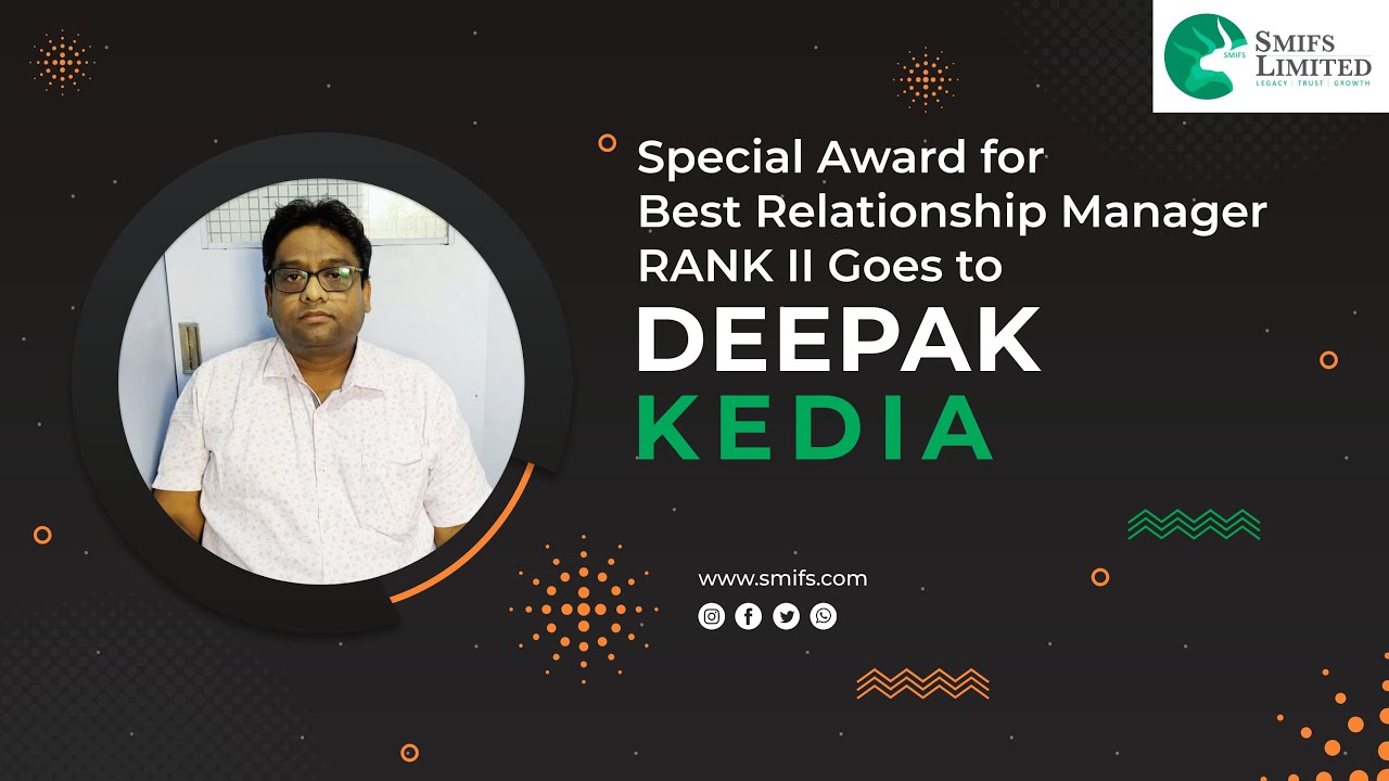 Congratulations to Mr. Deepak Kedia for Winning 2nd Rank In Best RM Category | SMIFS Limited ...