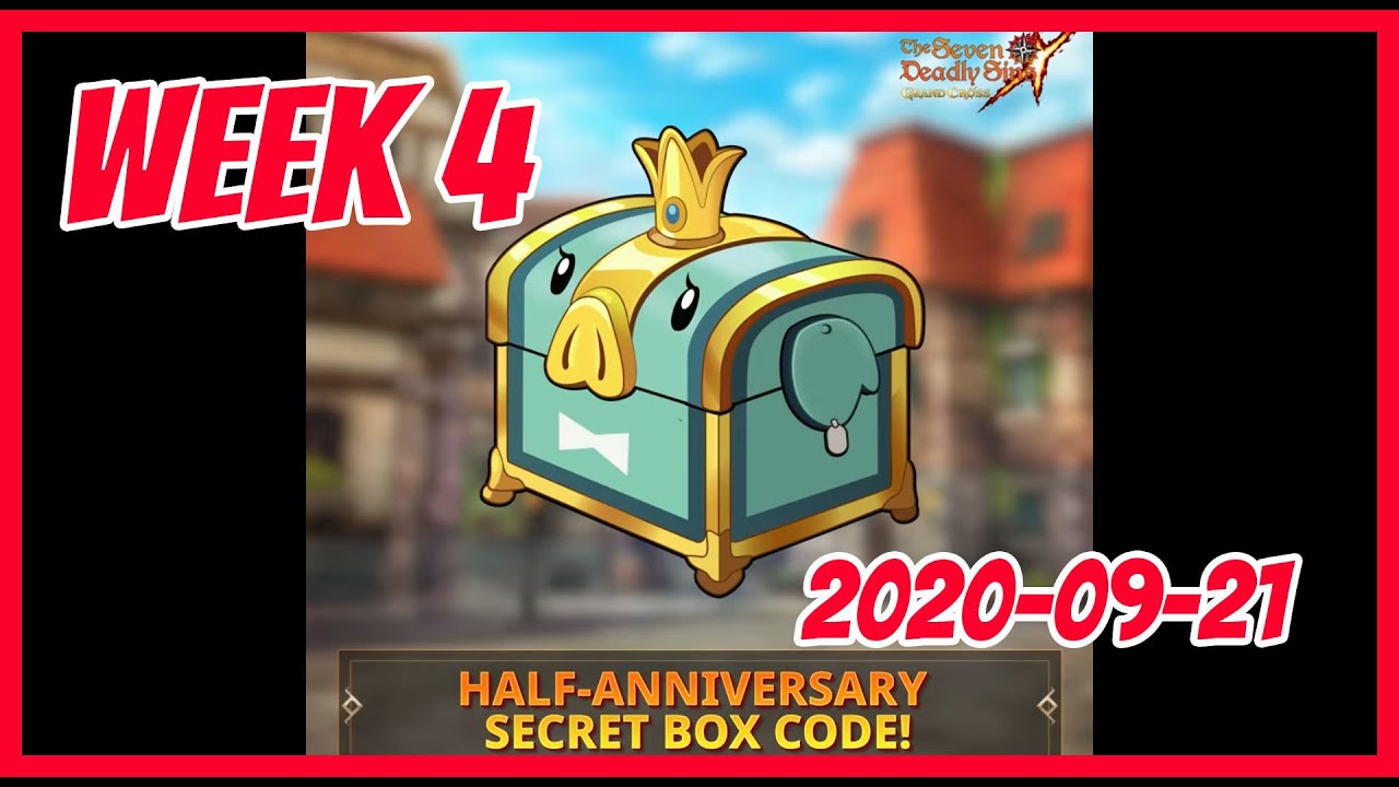 [7DS Grand Cross] Half Anniversary Secret Box Code (4th Week ...
