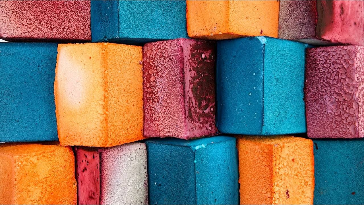 Dyed chalk★COLORED GYM CHALK★Crispy powder★Compilation set★Oddly ...