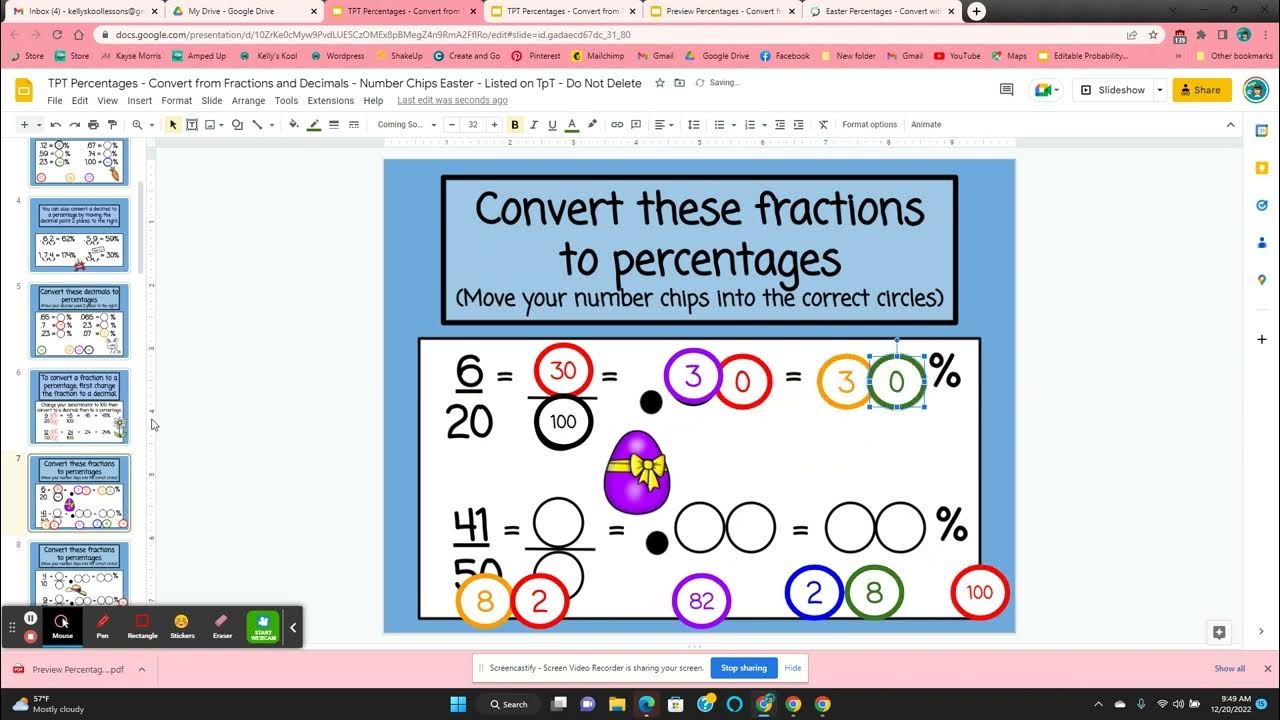 Easter Percentages - Convert using Number Chips - YouTube