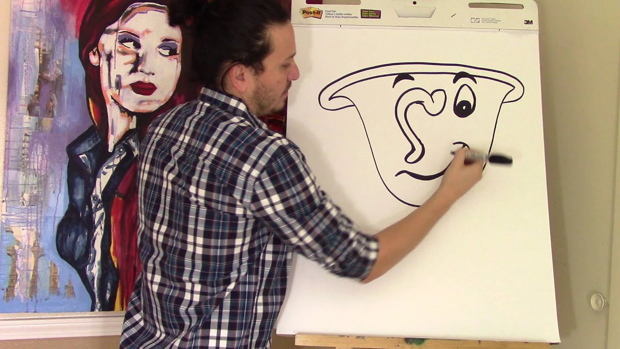 Disney's Beauty and the Beast - How to Draw Chip Drawing Tutorial - YouTube