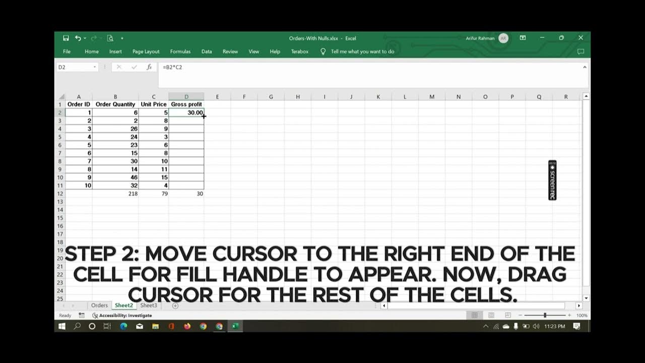 How to use fill handle in excel - YouTube