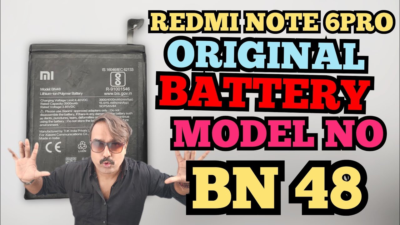mi redmi note 6pro original battery/ bn48 model / Bn48 model name ...