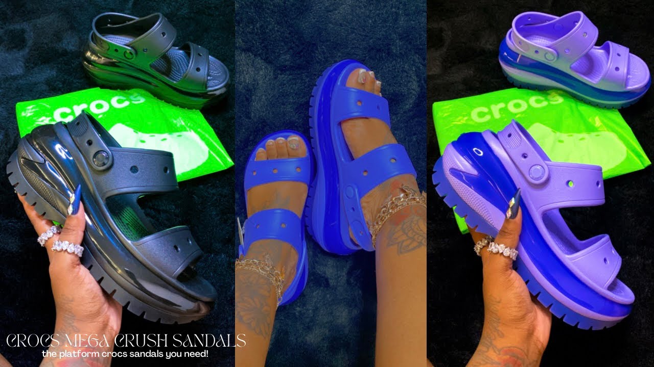 CROCS MEGA CRUSH SANDAL UNBOXING REVIEW & ON FOOT TRY ON | MOON JELLY ...