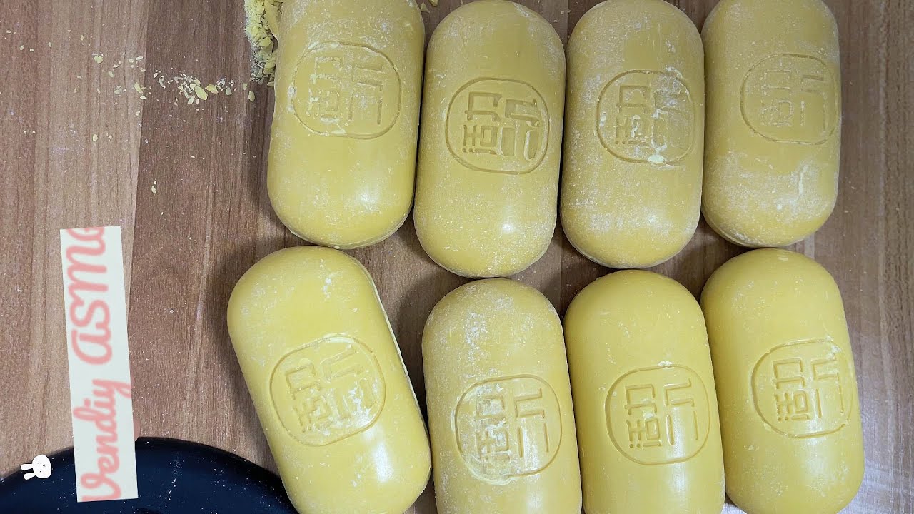 ASMR cutting dry soap/oddly carving soap/satisfying relaxing crunchy ...