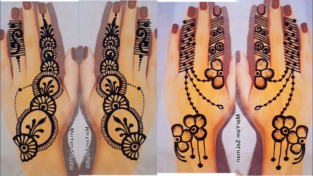 Stylish Back Hand Mehndi Design _ Easy Simple Unique Style Mehndi ...