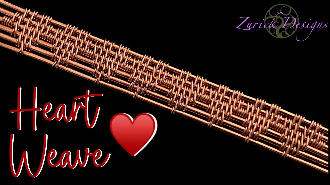 Wire Weaving Tutorial- Woven Heart Pattern For Bezels - YouTube