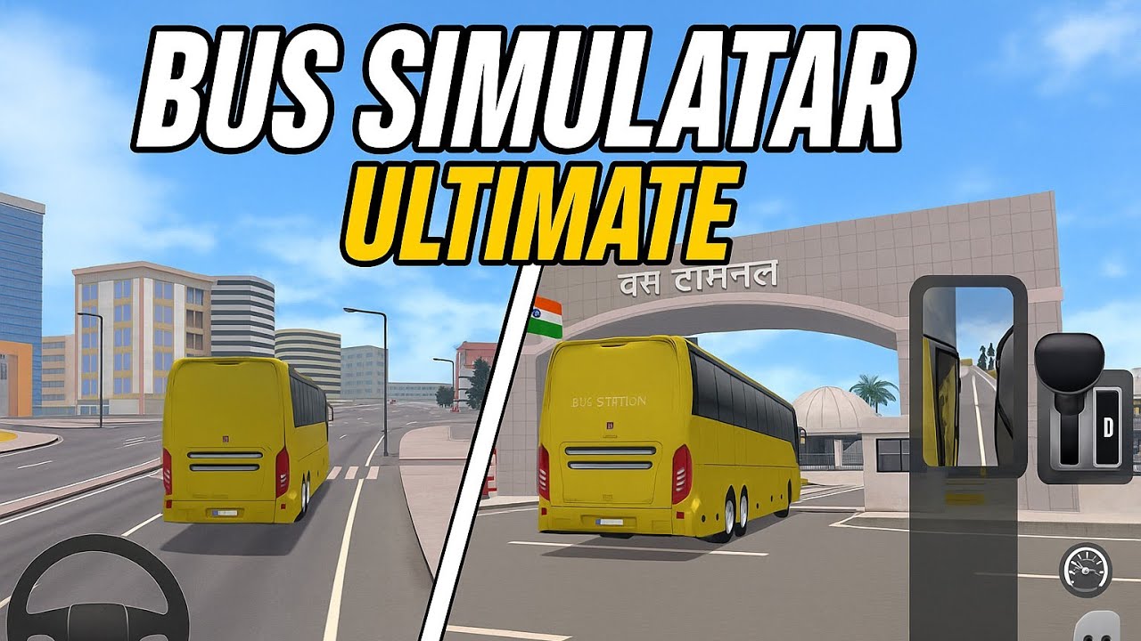 🚍 Premium Volvo Bus Journey from Indian Terminal | Bus Simulator ...
