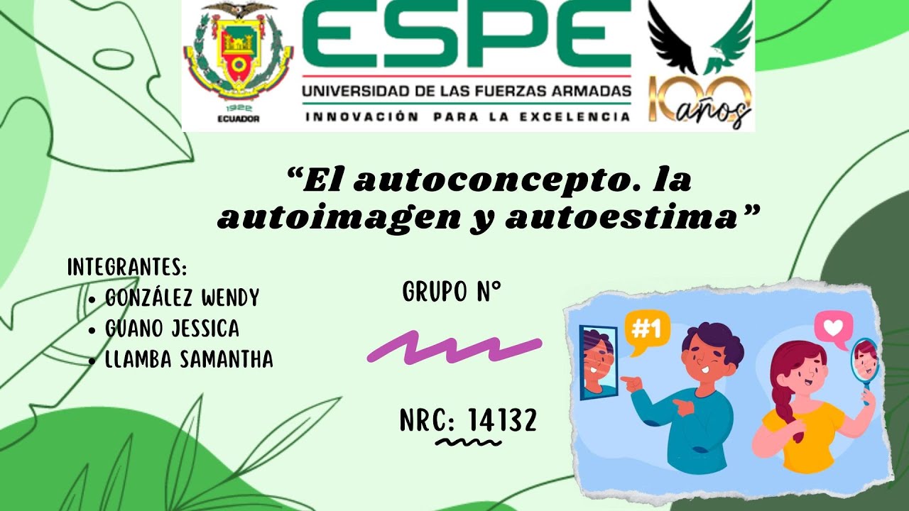 Grupo N°4. El autoconcepto, la autoimagen y el autoestima. - YouTube
