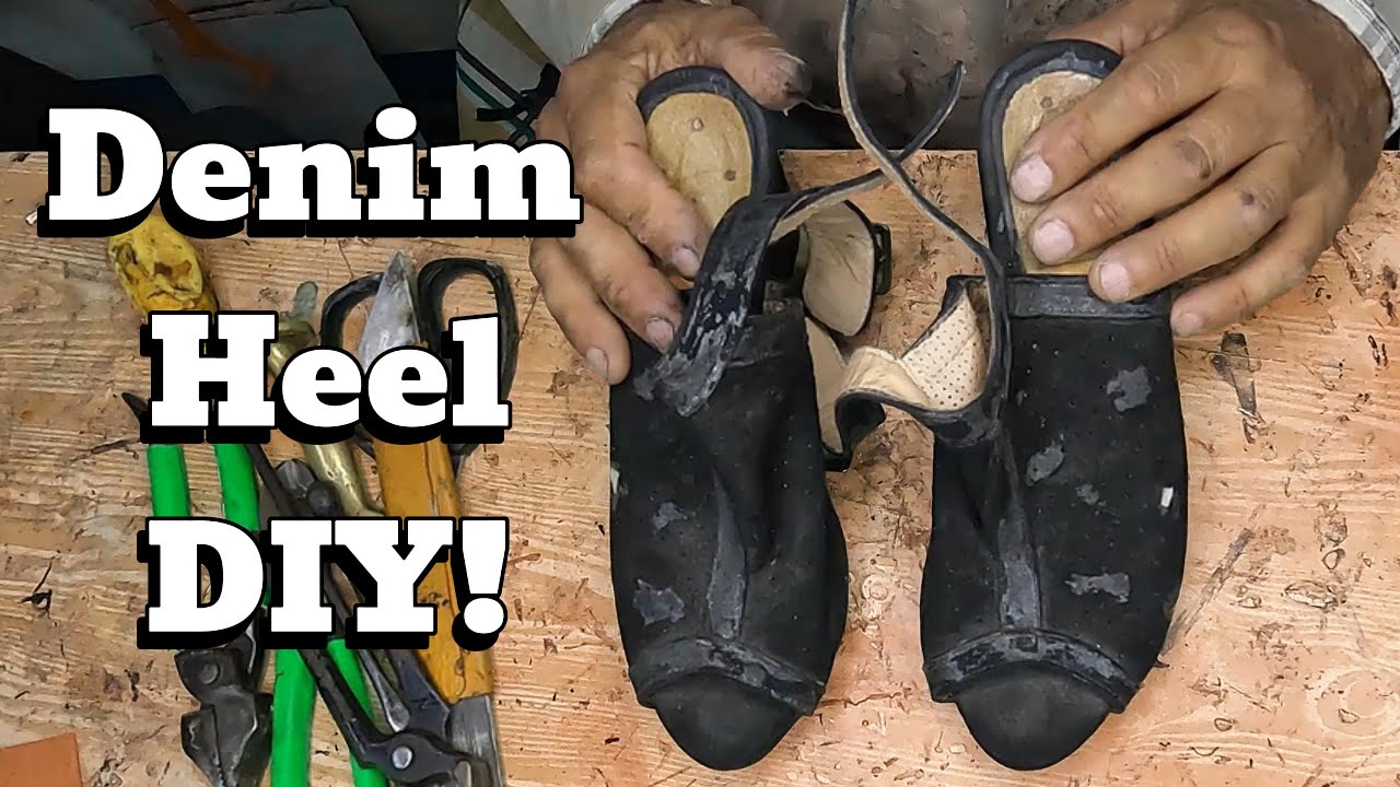 Transform Worn-Out Heels into Trendy Denim Style | DIY Shoe Makeover ...